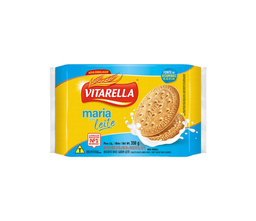 Biscoito Vitarella Maria Leite 350g